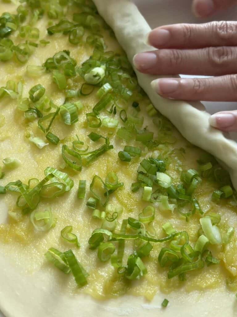 Scallion Pancake Breakfast Wrap - Trang's Kitchen Table